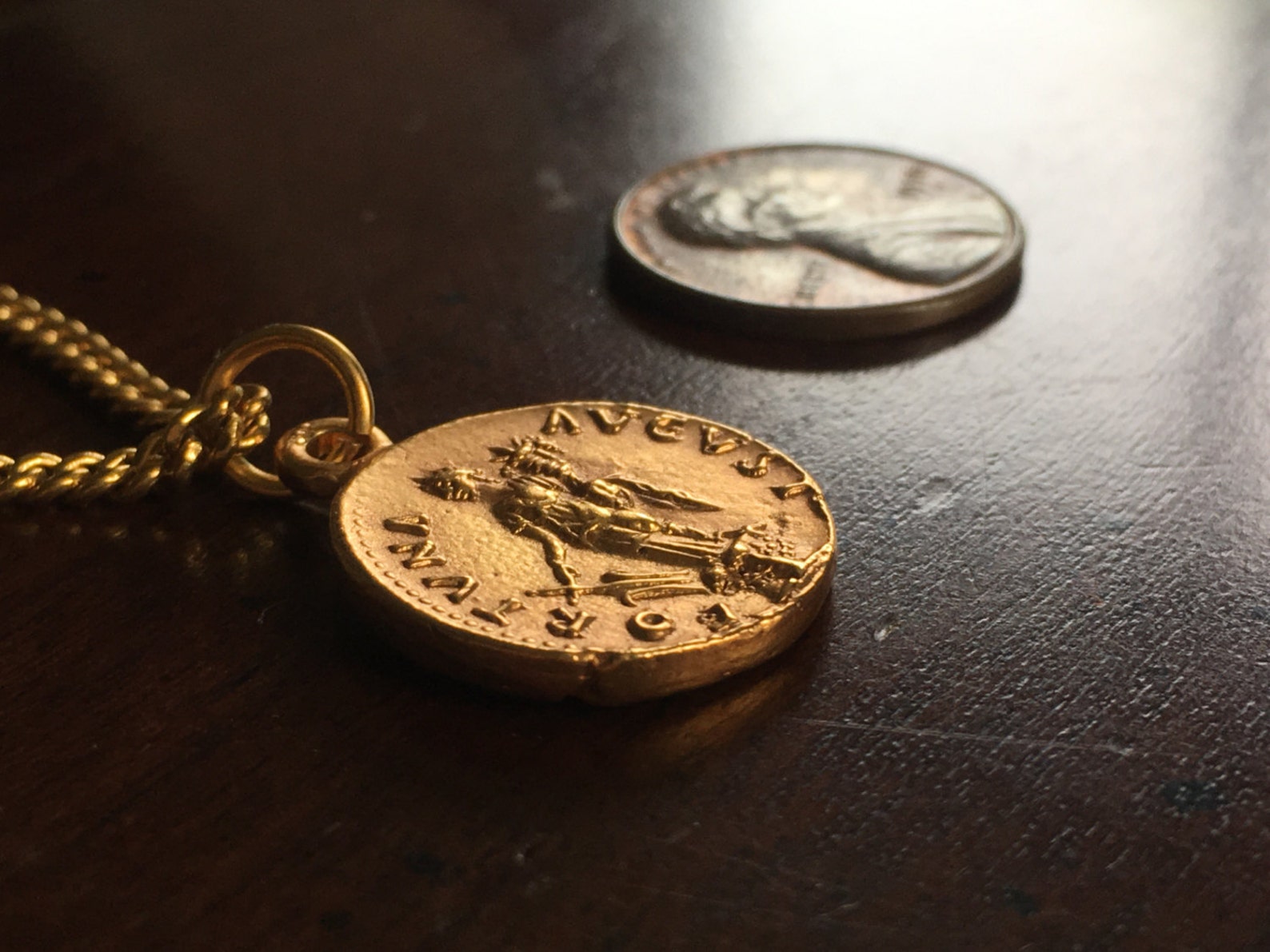 Goddess of Fortune and Fate Personification of Luck Pendant - Etsy