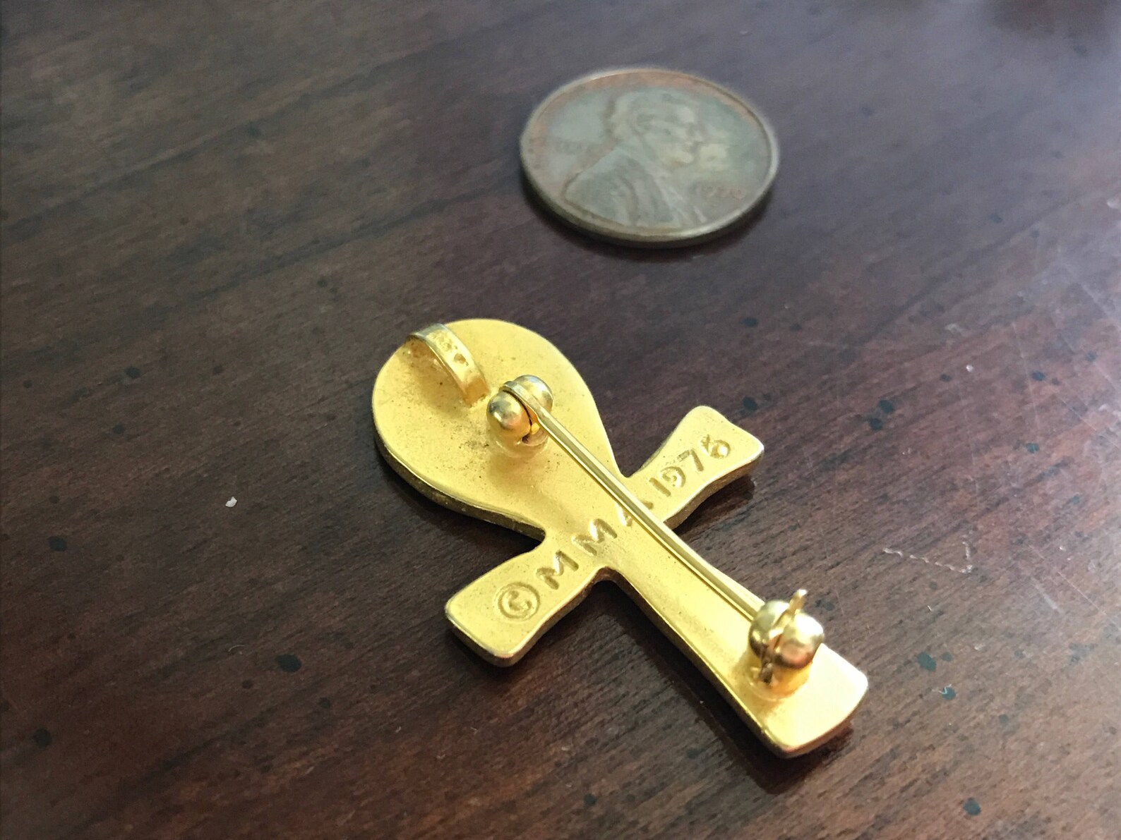 MMA Gold Enamel Ankh Combo Brooch Pendant Sign of Life - Etsy