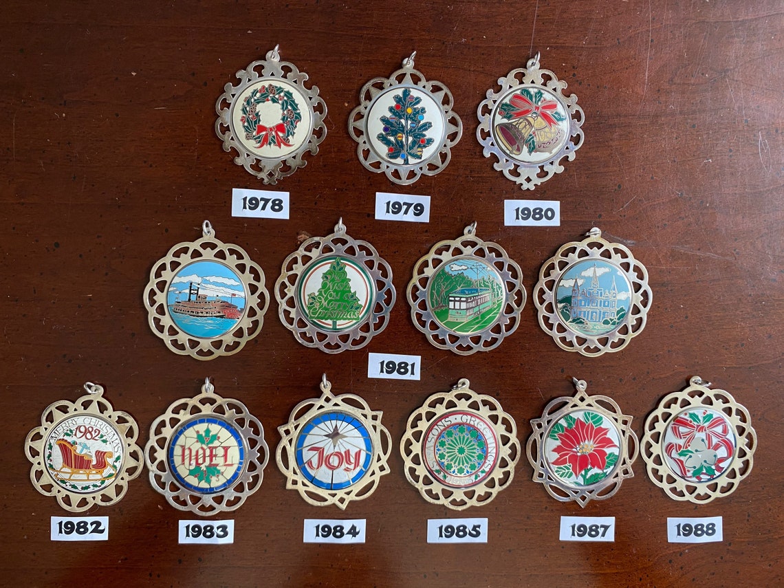 Lunt Sterling Silver Christmas Ornaments - Vintage Sterling Frame and ...