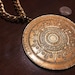 Gold Aztec Calendar Stone Necklace - Vintage Alva Museum Replicas Sun ...