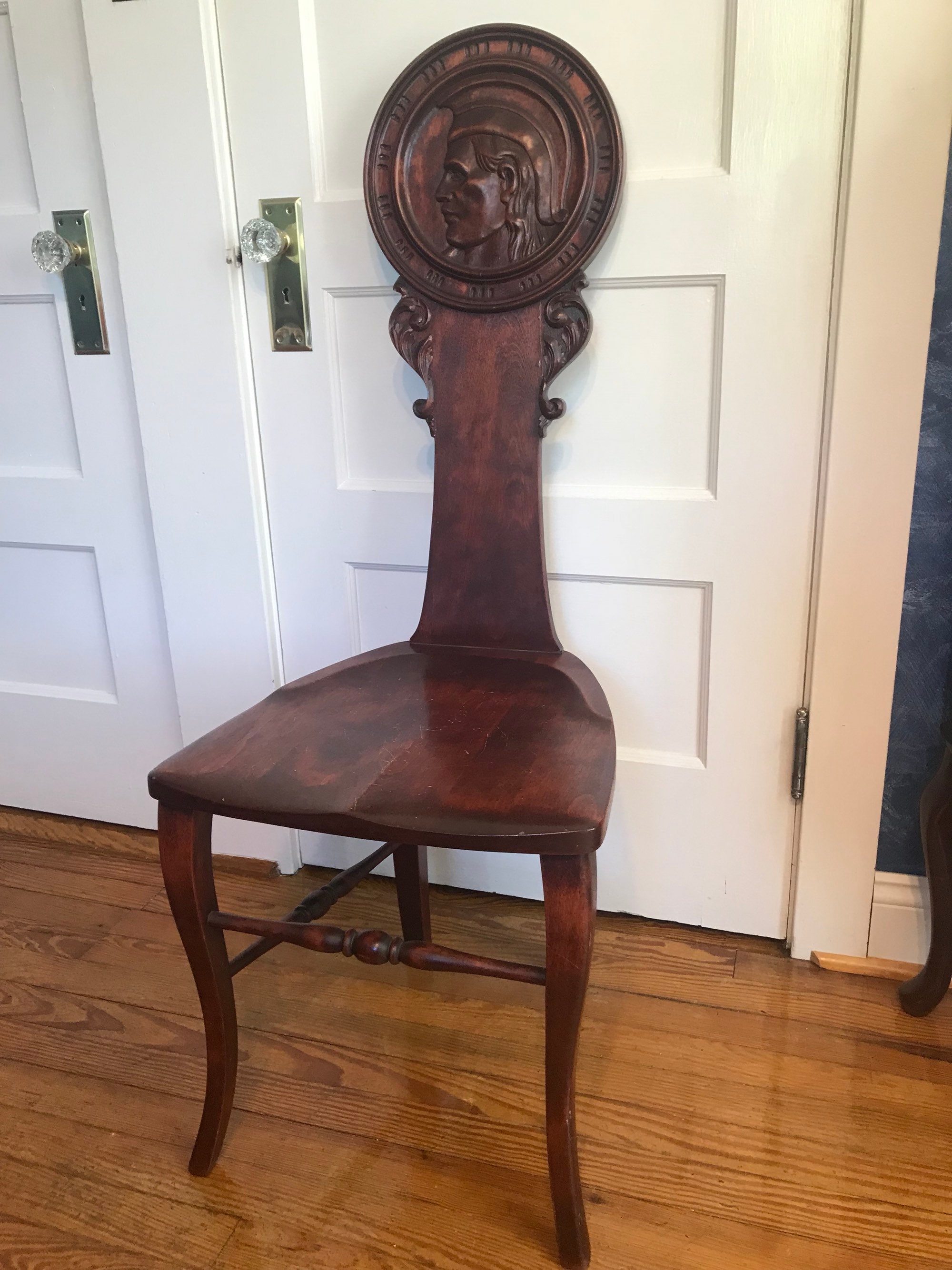 Early 1900s Trojan Accent Chair Solid Carved Rock Maple Grand Ledge ...