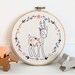 Deer Embroidery Design, Sleeping Fawn Pdf Embroidery Pattern, Deer Hand ...