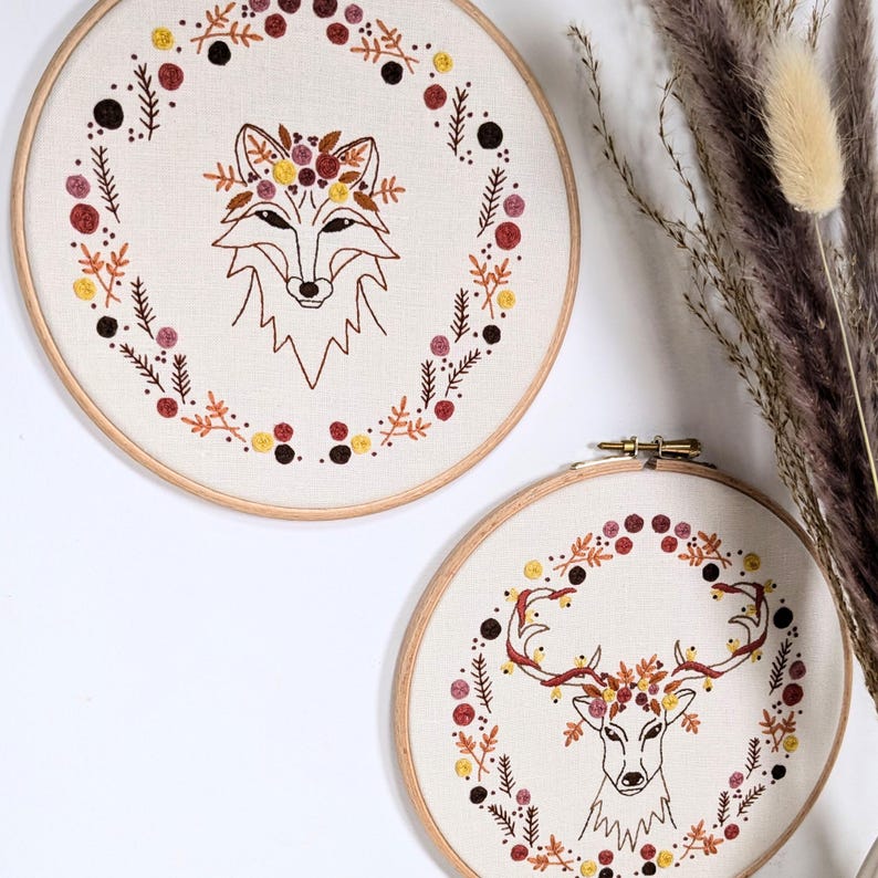 Woodland Animals Embroidery Design, Woodland Home Decor, Woodland ...