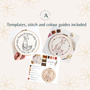 Fox Embroidery Pattern, Fox Embroidery Design, Folk Fox Embroidery, Fox ...