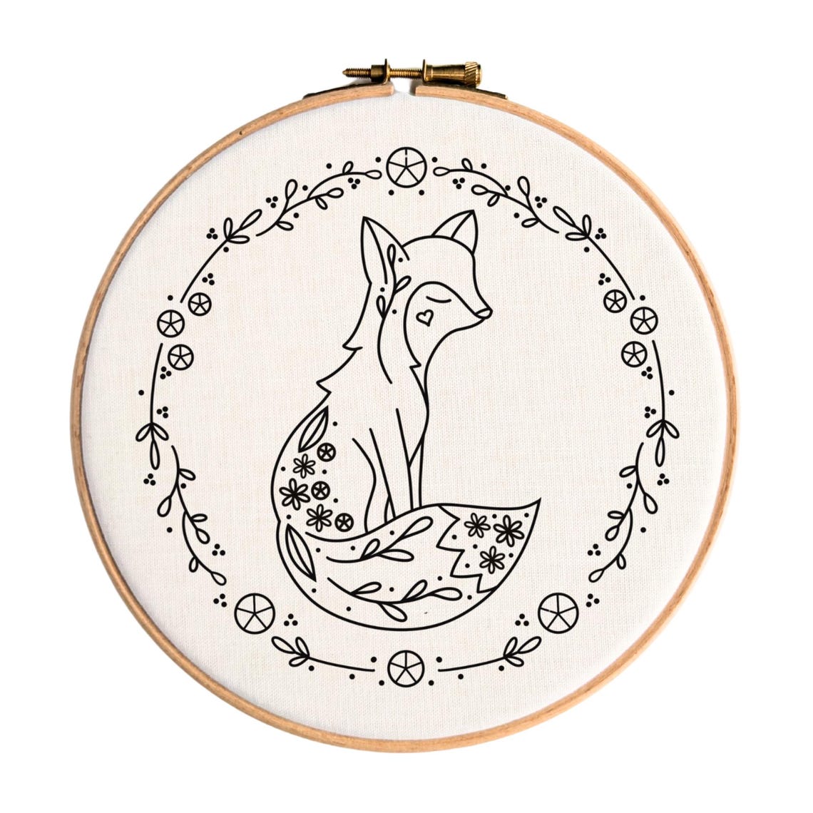 Woodland Fox Embroidery, Fox Embroidery Pattern, Fox Embroidery Design ...