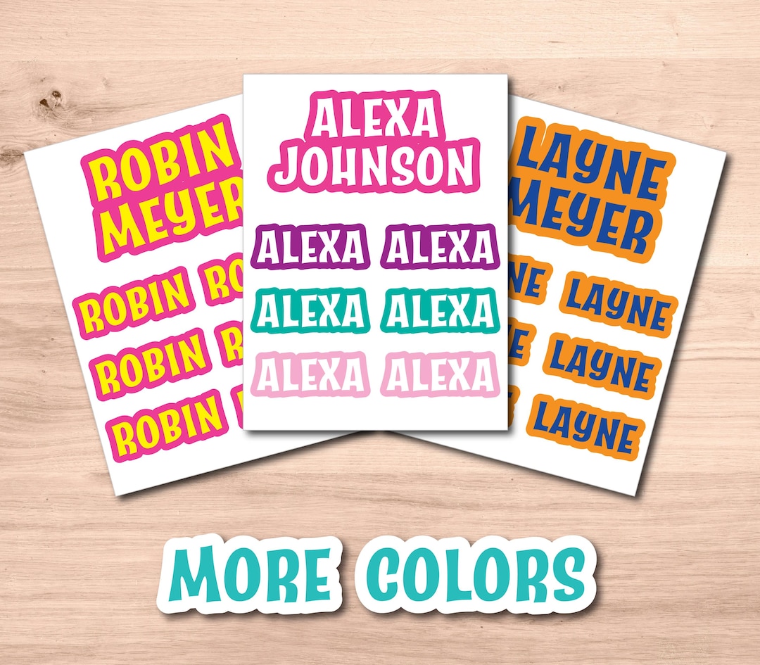 Waterproof Name Labels: School Supply Stickers - Personalized & Cut to ...