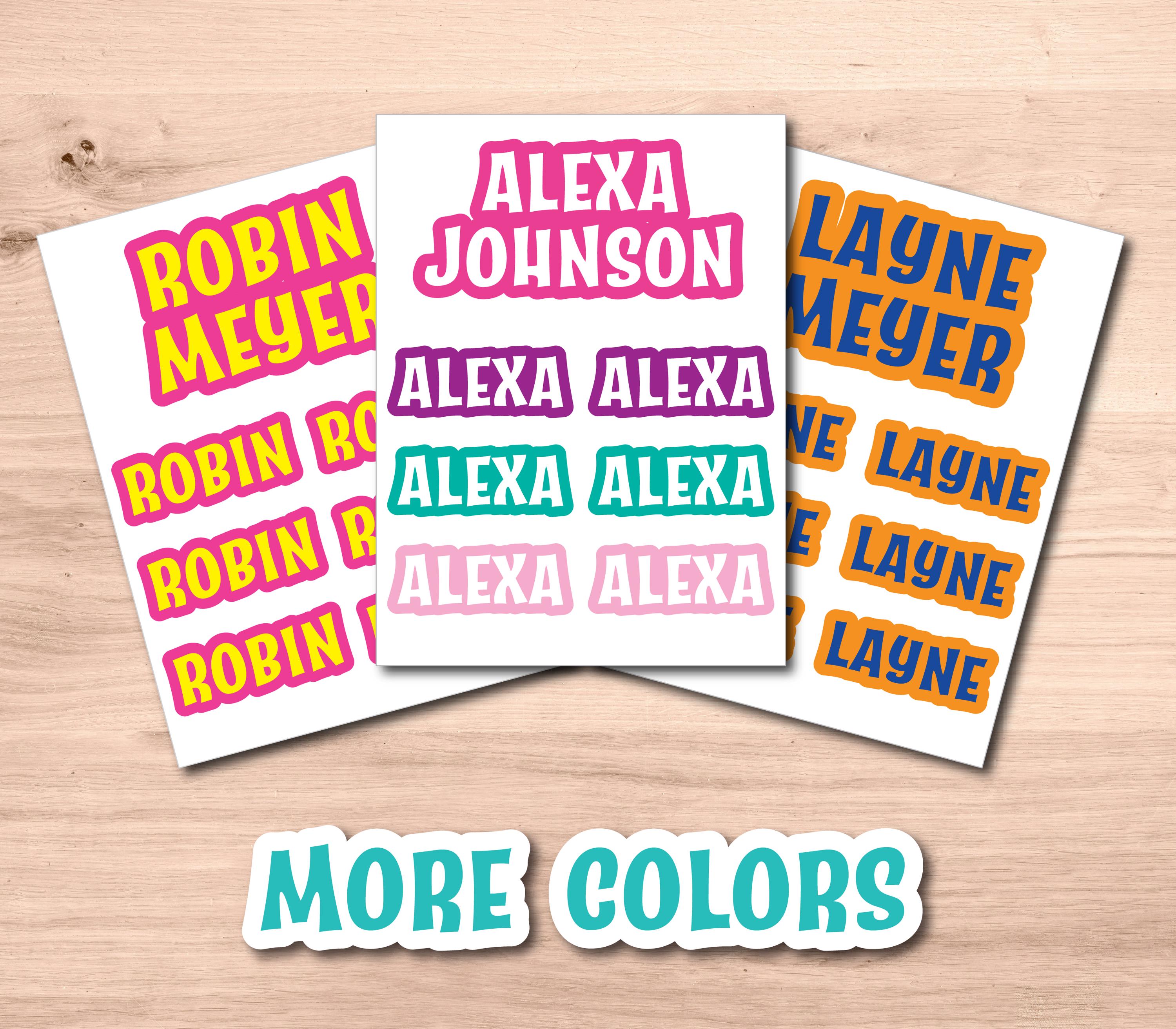 Waterproof Name Labels: School Supply Stickers - Personalized & Cut to ...