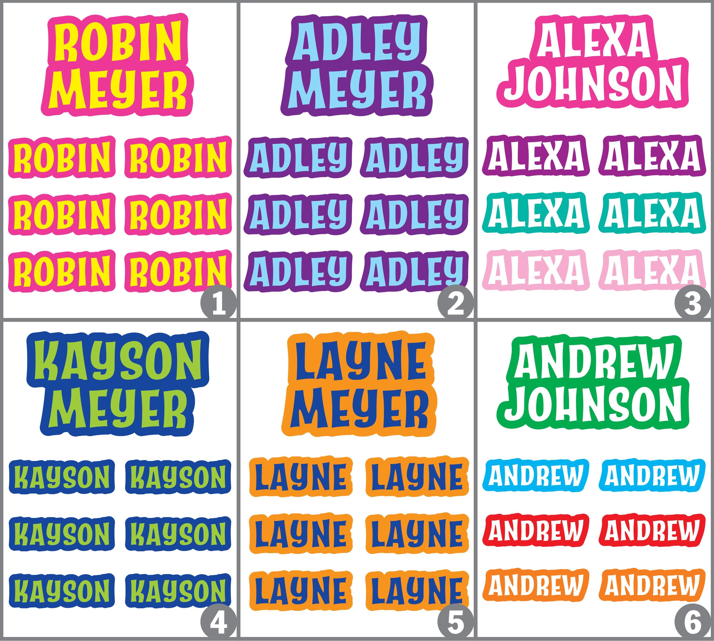 Waterproof Name Labels: School Supply Stickers - Personalized & Cut to ...