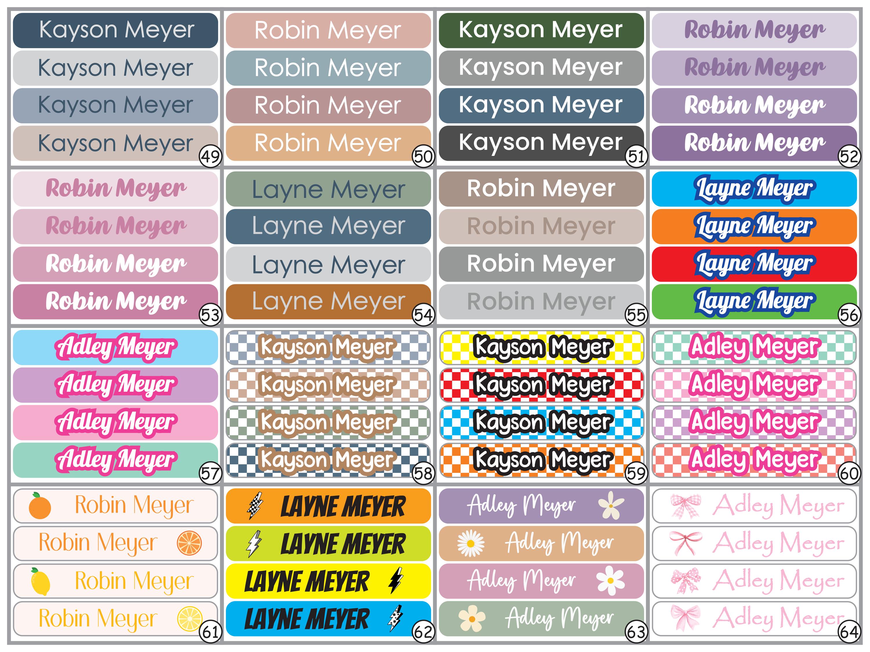 School Supply Labels - Back to School Label Pack - Personalized Kids ...