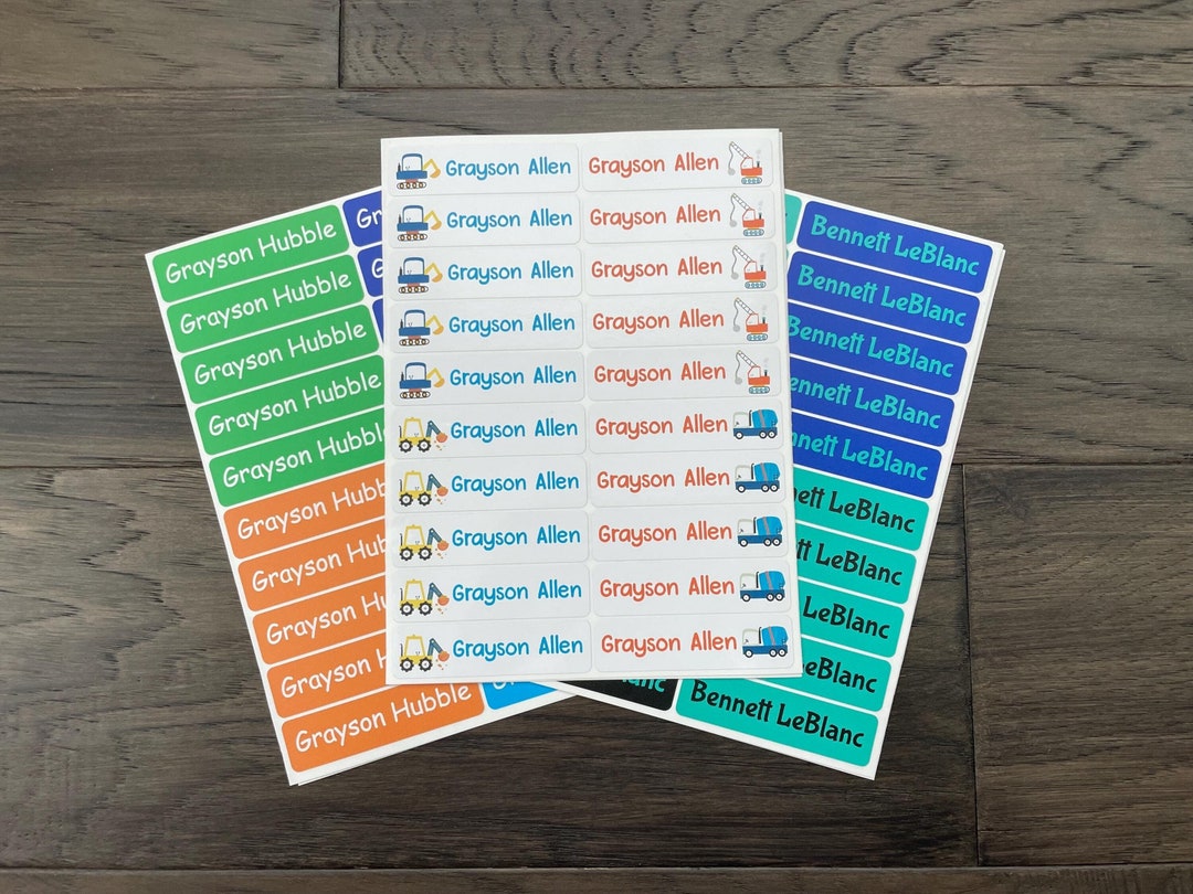 Personalized Waterproof Name Labels: School & Daycare Supplies - Etsy