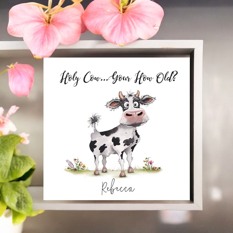 Crazy Cow Birthday Card - Etsy UK