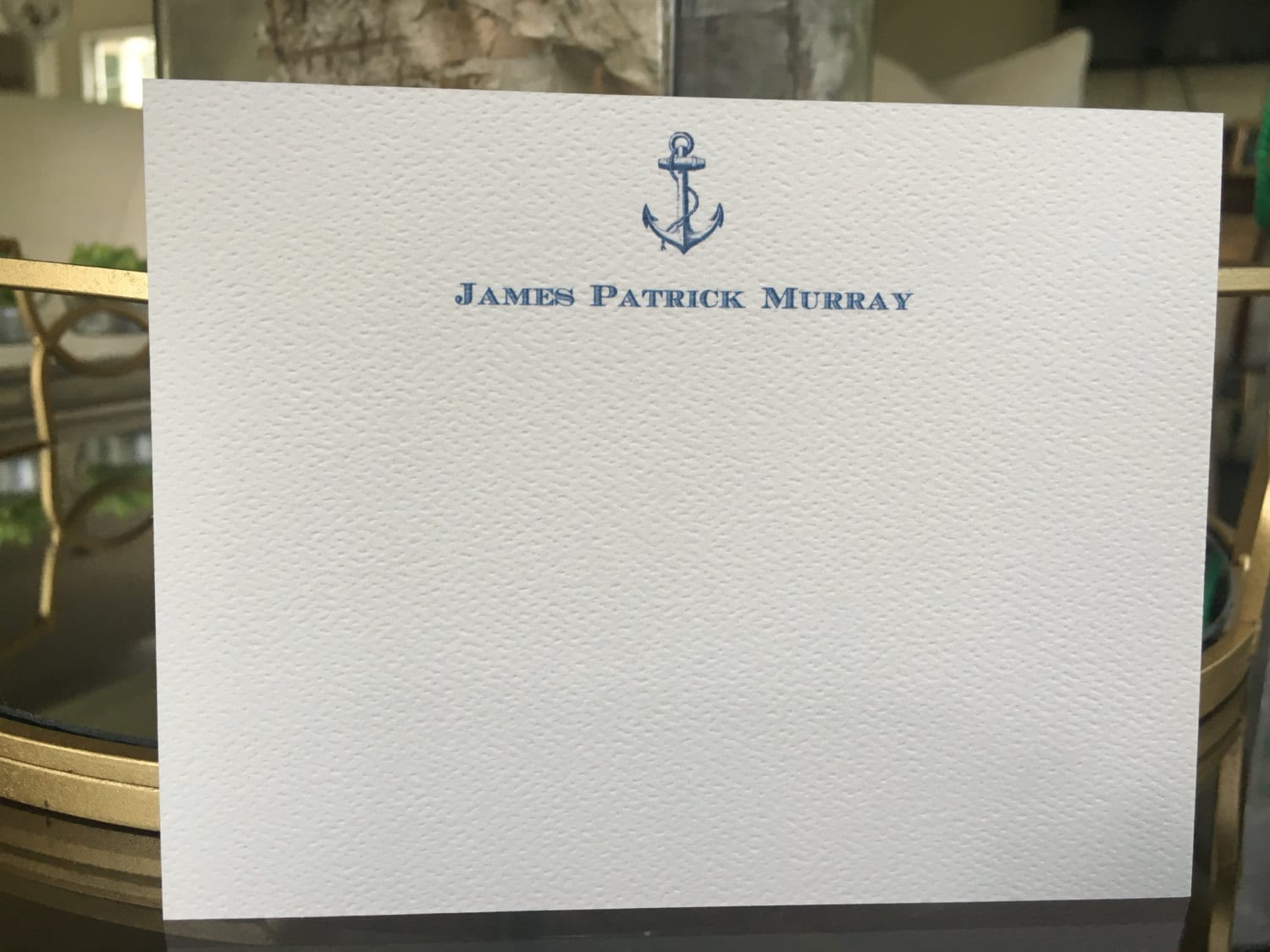 Anchor Stationery Note Cards / Personalized Nautical / Envelopes ...