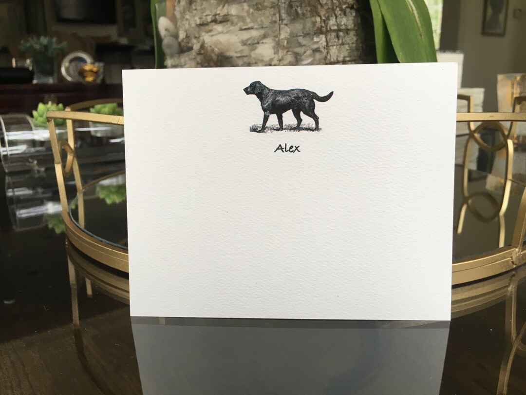 Black Labrador Custom Stationery, Note Card. Lab Stationary. Graduation ...