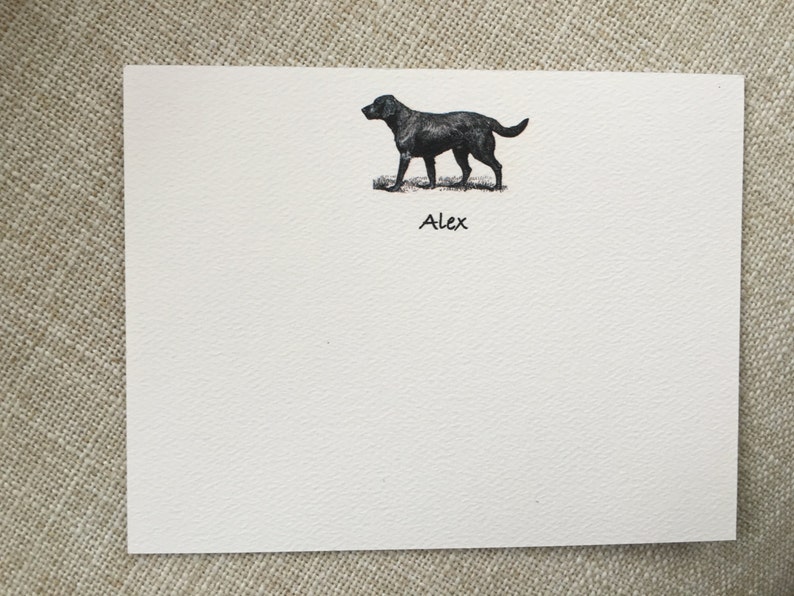 Black Labrador Custom Stationery, Note Card. Lab Stationary. Graduation ...