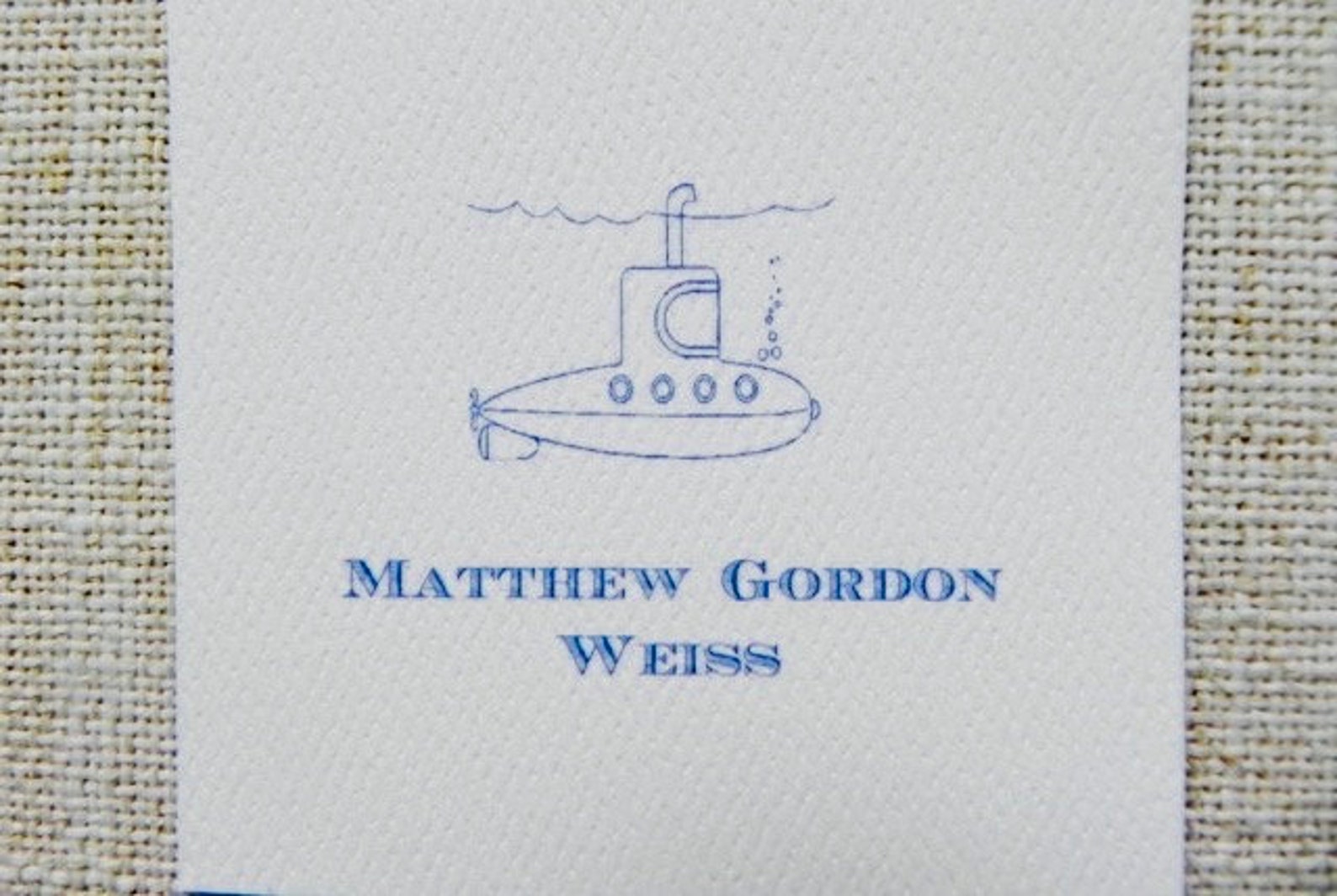 Submarine Custom Personalized Calling Card. Enclosure Cards. - Etsy UK