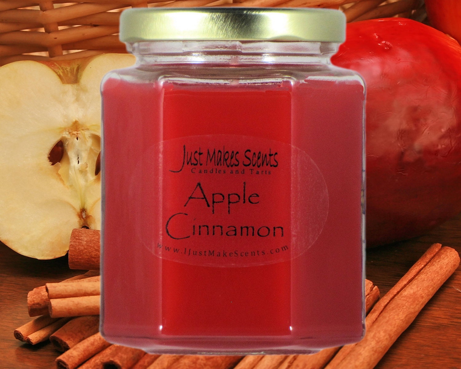 Apple Cinnamon Scented Candle Scented Blended Soy Candle | Etsy