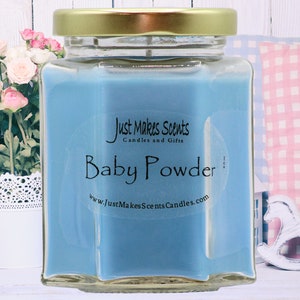 Baby Powder Scented Candle - Blended Soy Candle - Baby Scent - Scented ...