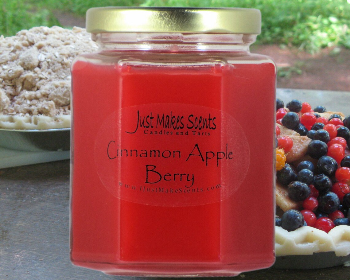 Apple Cinnamon Scented Candle Scented Blended Soy Candle | Etsy