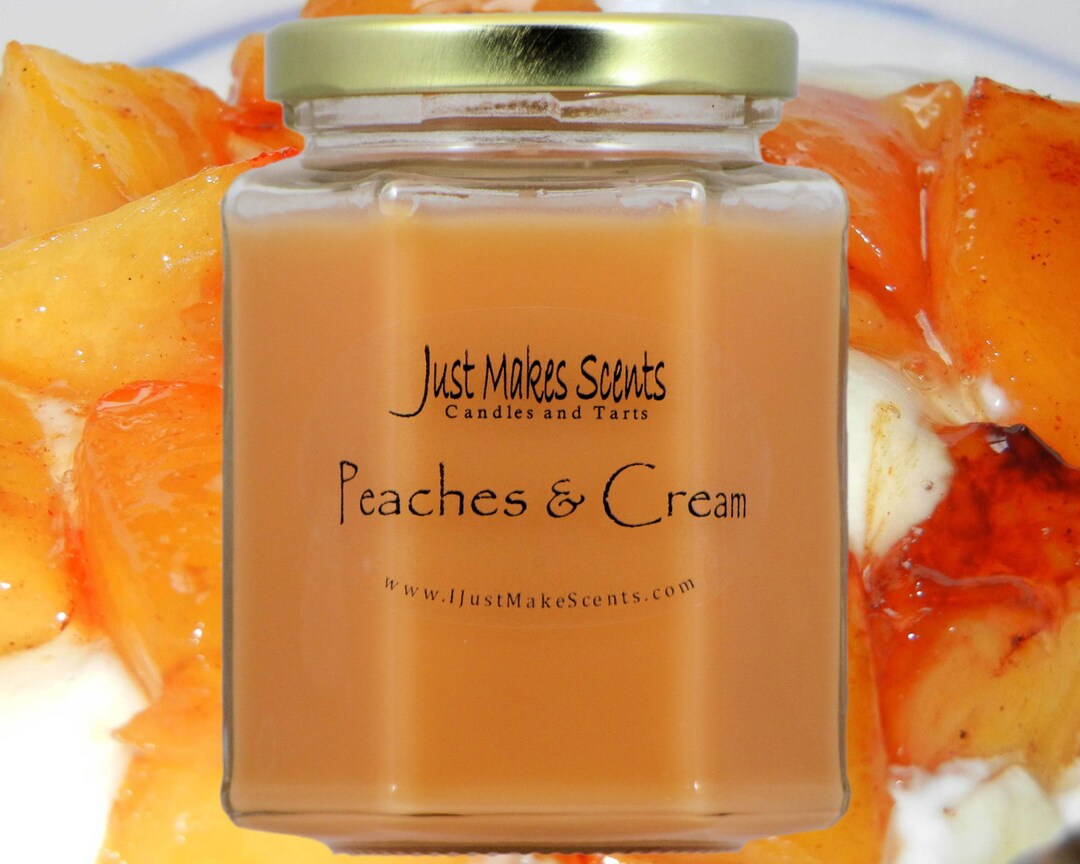 Peaches & Cream Candle Homemade Scented Soy Candles Home - Etsy Italia
