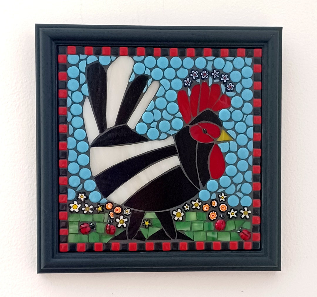 Mosaic Chicken Wall Hanging-mosaic Wall Art-mosaic Art-chicken - Etsy