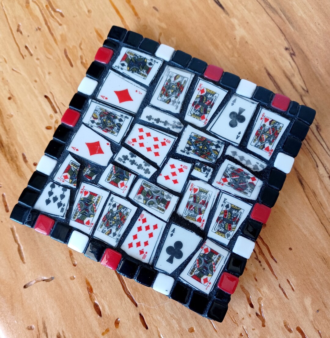 Playing Card Themed Decorative Mosaic Tile-decorative Tile-mosaic ...