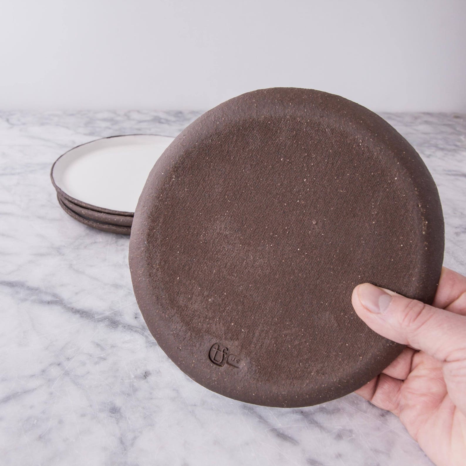 Simple Rustic Seven Inch Salad Plates Set of Four With | Etsy