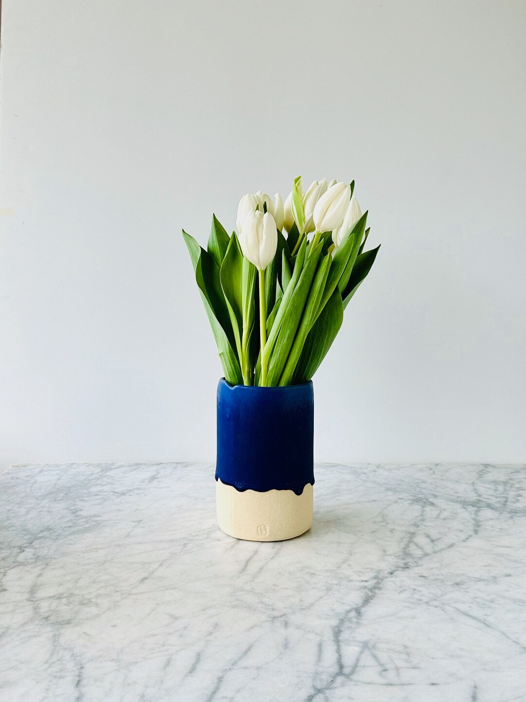 Simple Cylindrical Vase INCREDIBLE Matte Blue - Etsy
