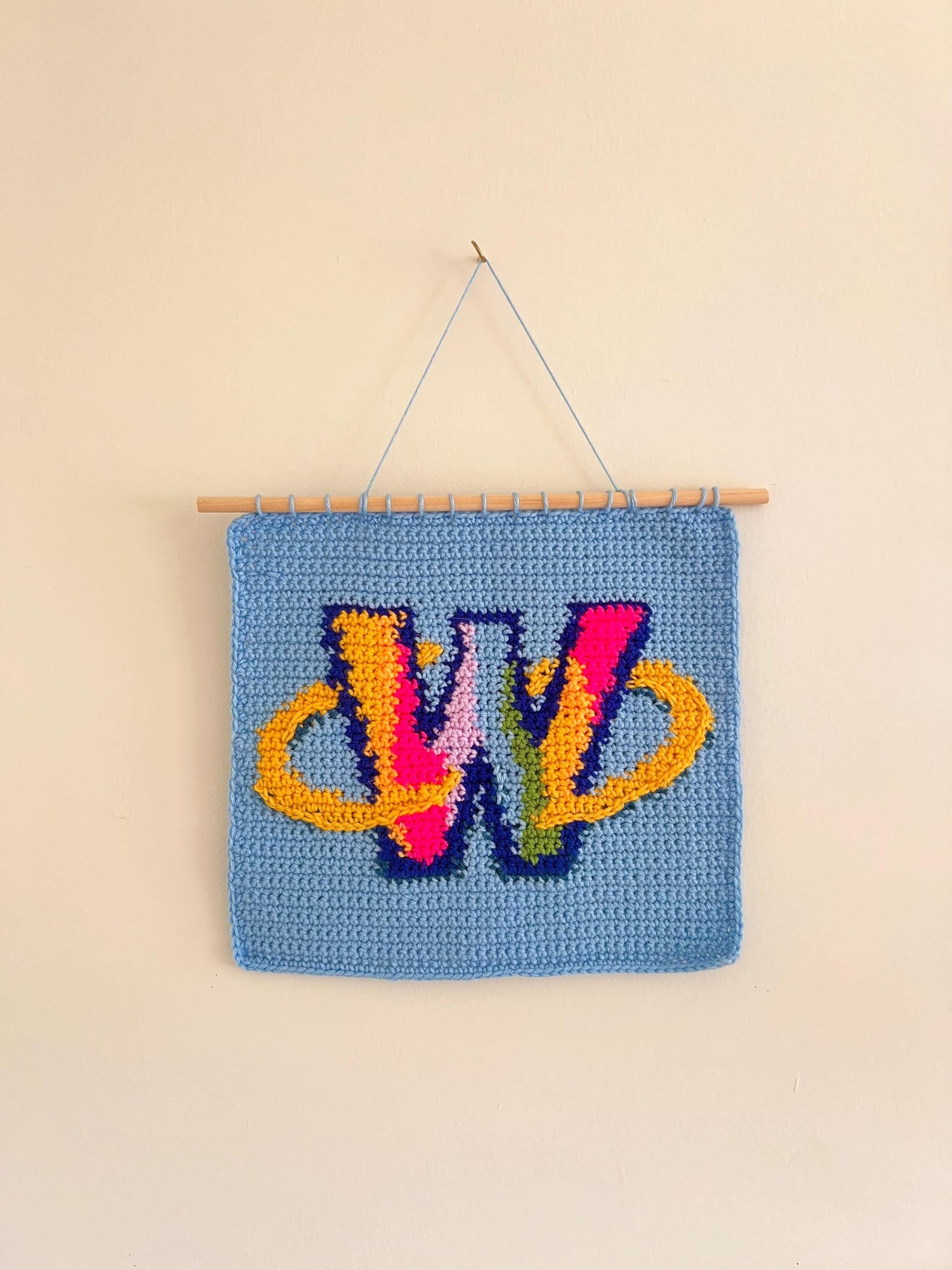 Webkinz Logo Crochet Tapestry Pattern – Cute Y2K Crochet Wall Hanging ...