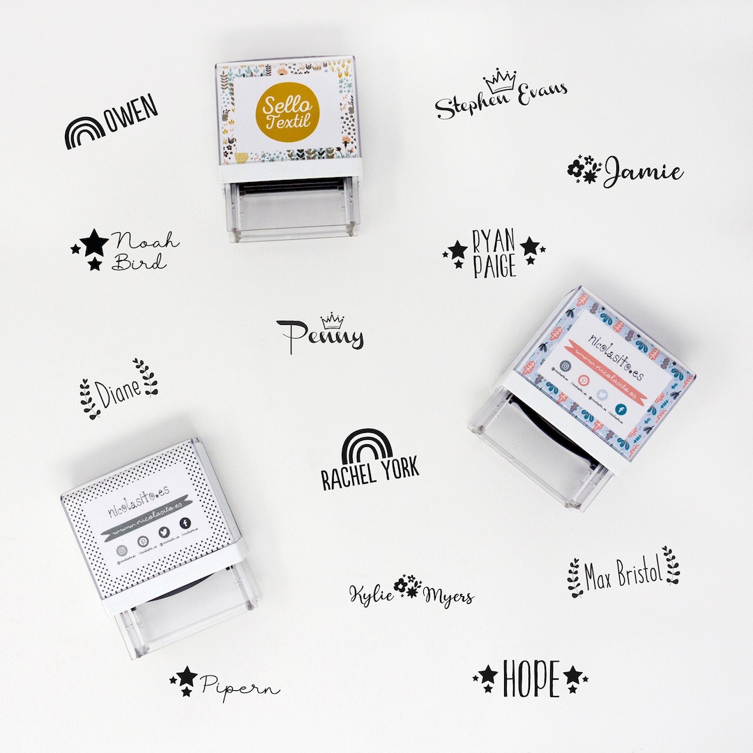Personalized Textile Stamp. Clothing and Object Marker. Children's ...