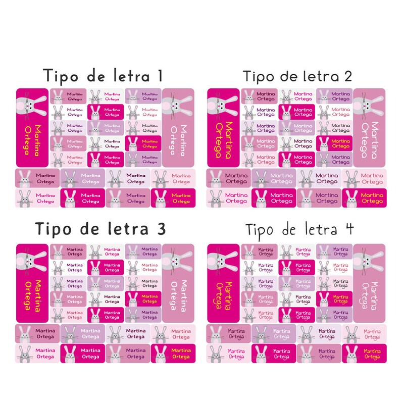 Personalized Name Labels Rabbit Labels Stickers for School - Etsy