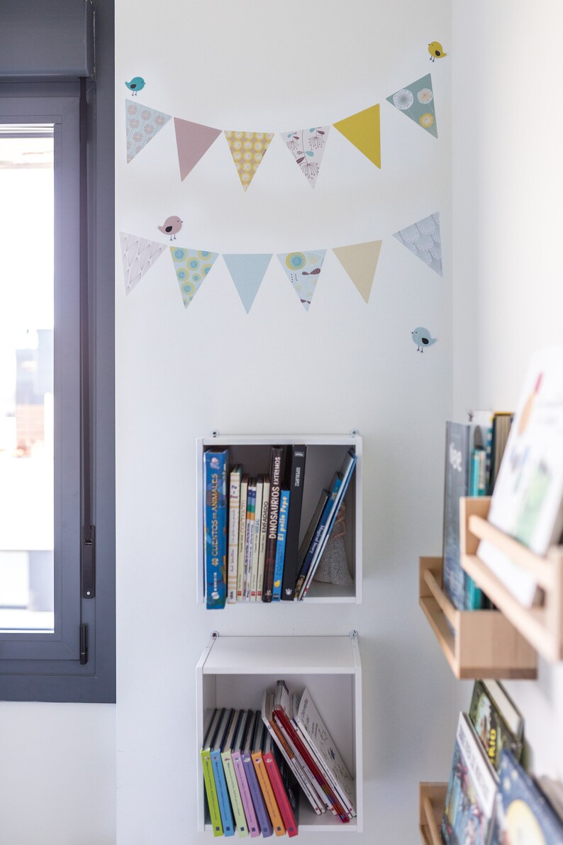 Yellow Flags Fabric Decal Wall Stickers Flags REUSABLE | Etsy