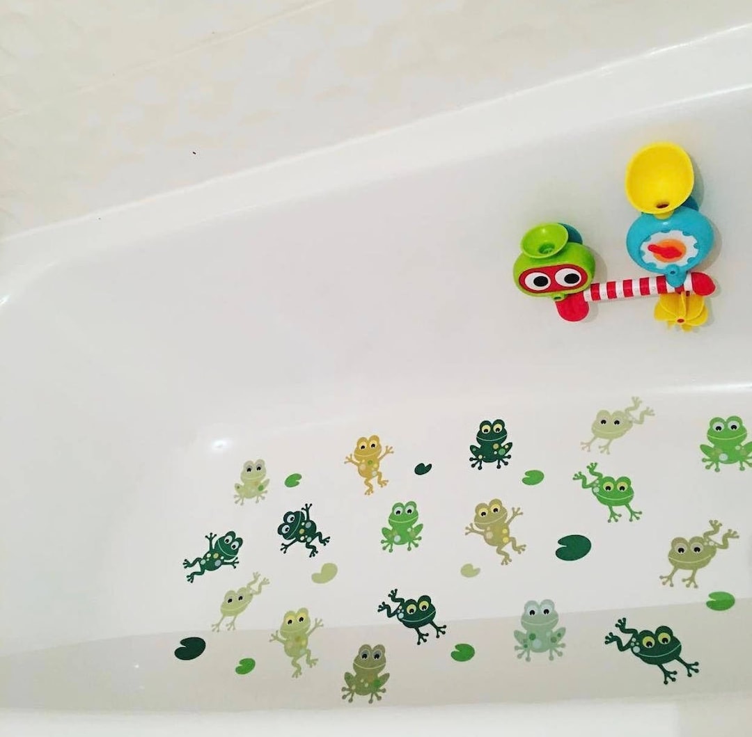 Non-slip Bathtub Stickers for Kids – Green Frogs and Toads – Bathroom ...