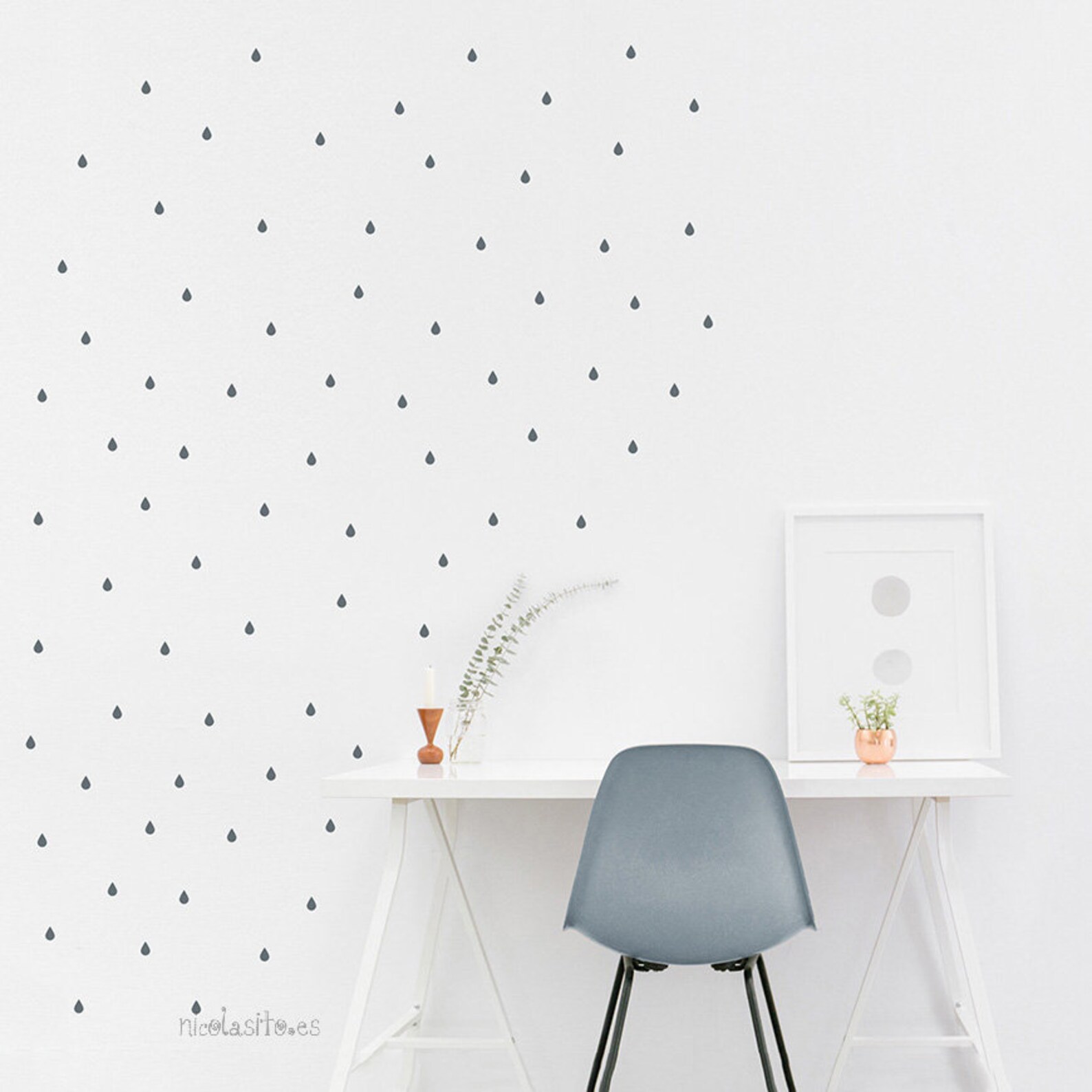 Rain Drop Decals Rain Drops Mini Wall Decal Vinyl Wall | Etsy