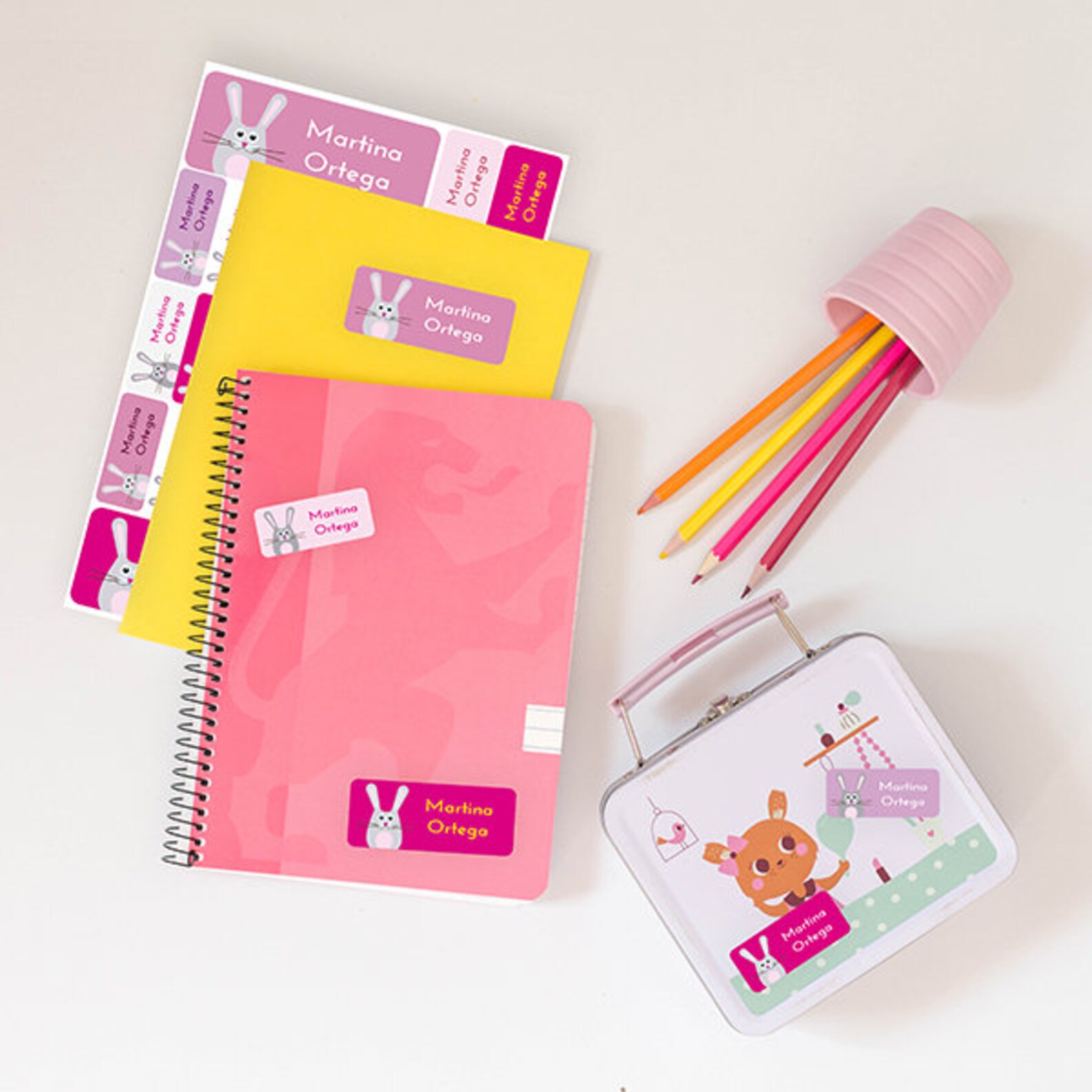 Personalized Name Labels Rabbit Labels Stickers for School - Etsy