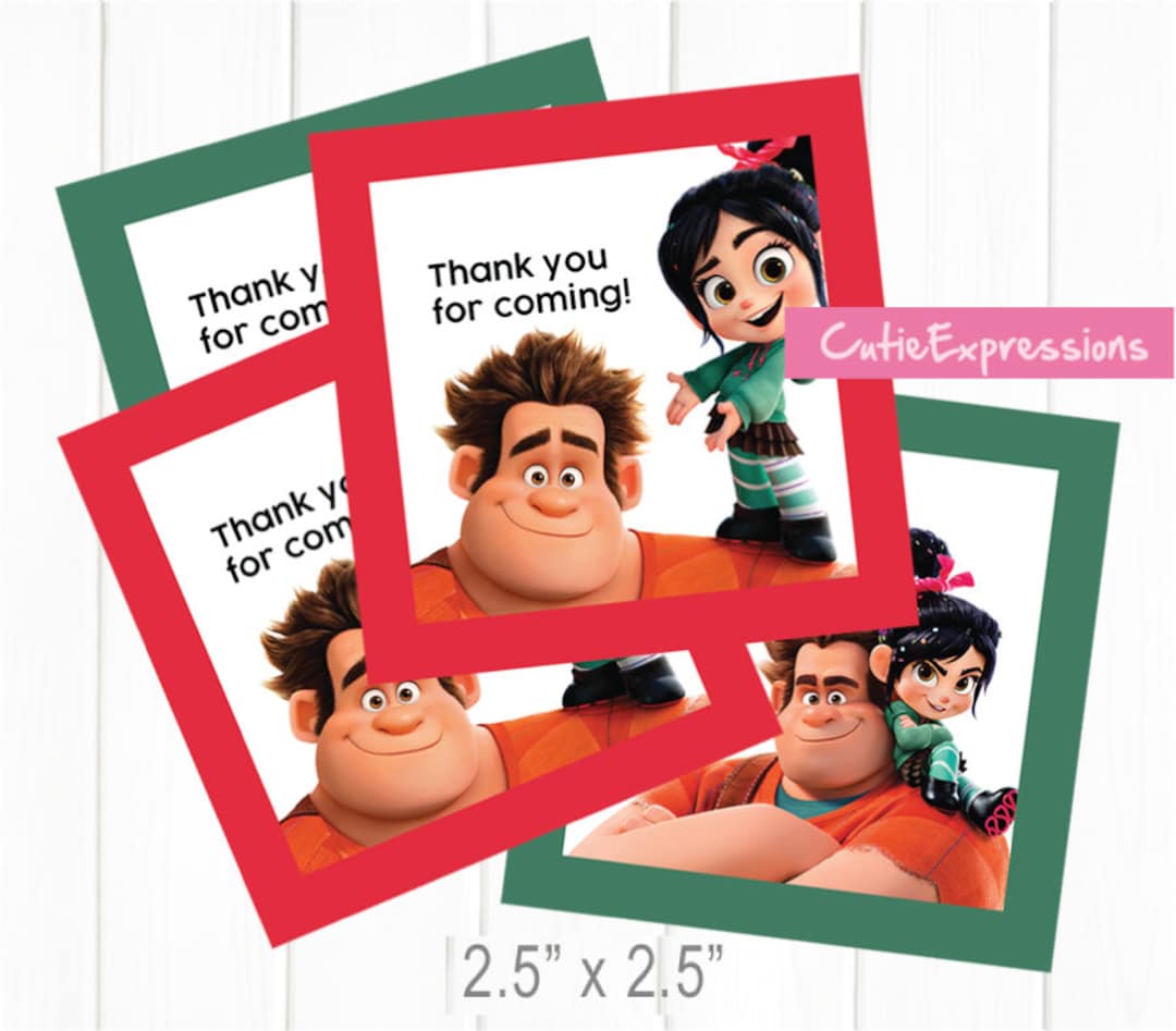 Wreck It Ralph Birthday Decorations - Wreck It Ralph Goody Bag Labels ...