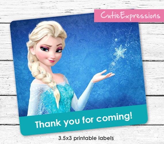 Frozen Birthday Labels - Goody Bag Labels - Thank You Label - Olaf ...
