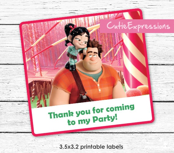 Wreck-it Ralph Birthday Party Goody Bag Labels Thank You - Etsy