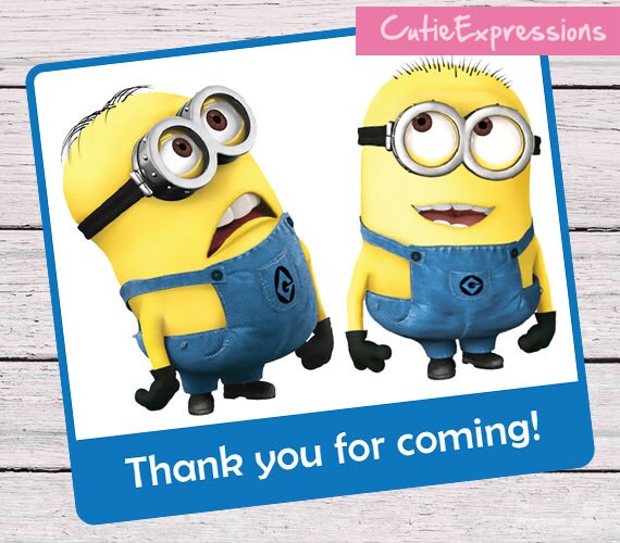 Minions Birthday Party Goody Bag Labels, Despicable Me Favors ...