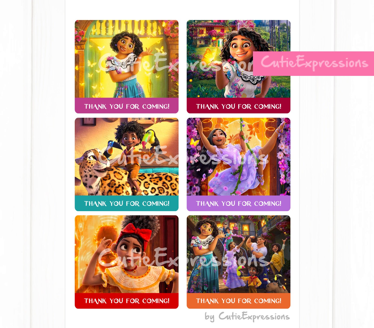 Encanto Birthday Goody Bag Labels Birthday Decorations Encanto Movie ...