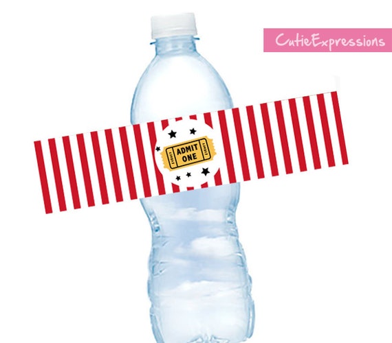 Movie Party Printables Water Bottle Santa Water Bottle Labels
