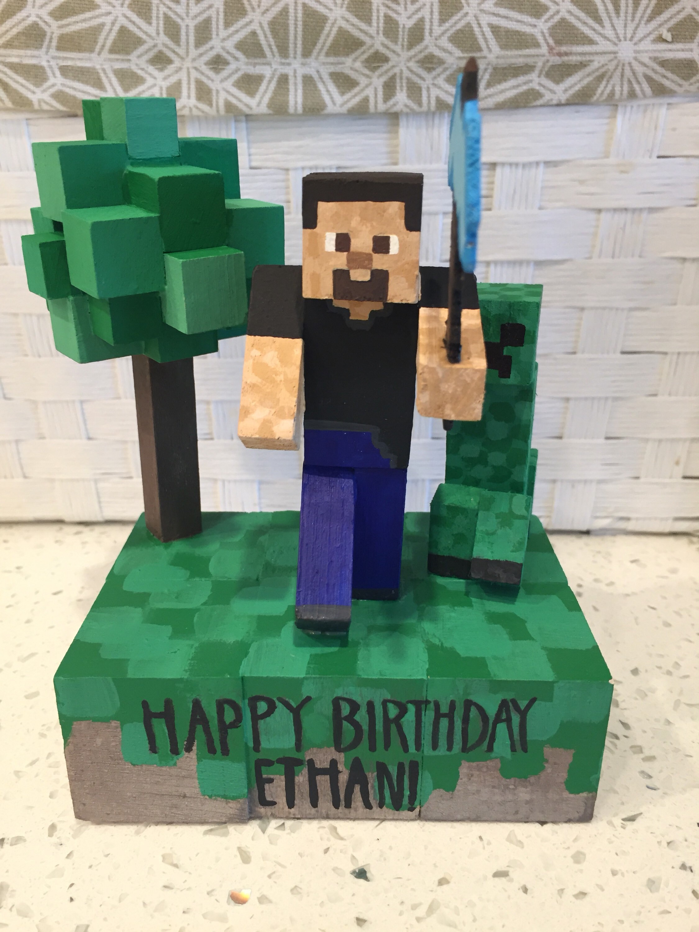 Minecraft Custom Cake Topper - Etsy