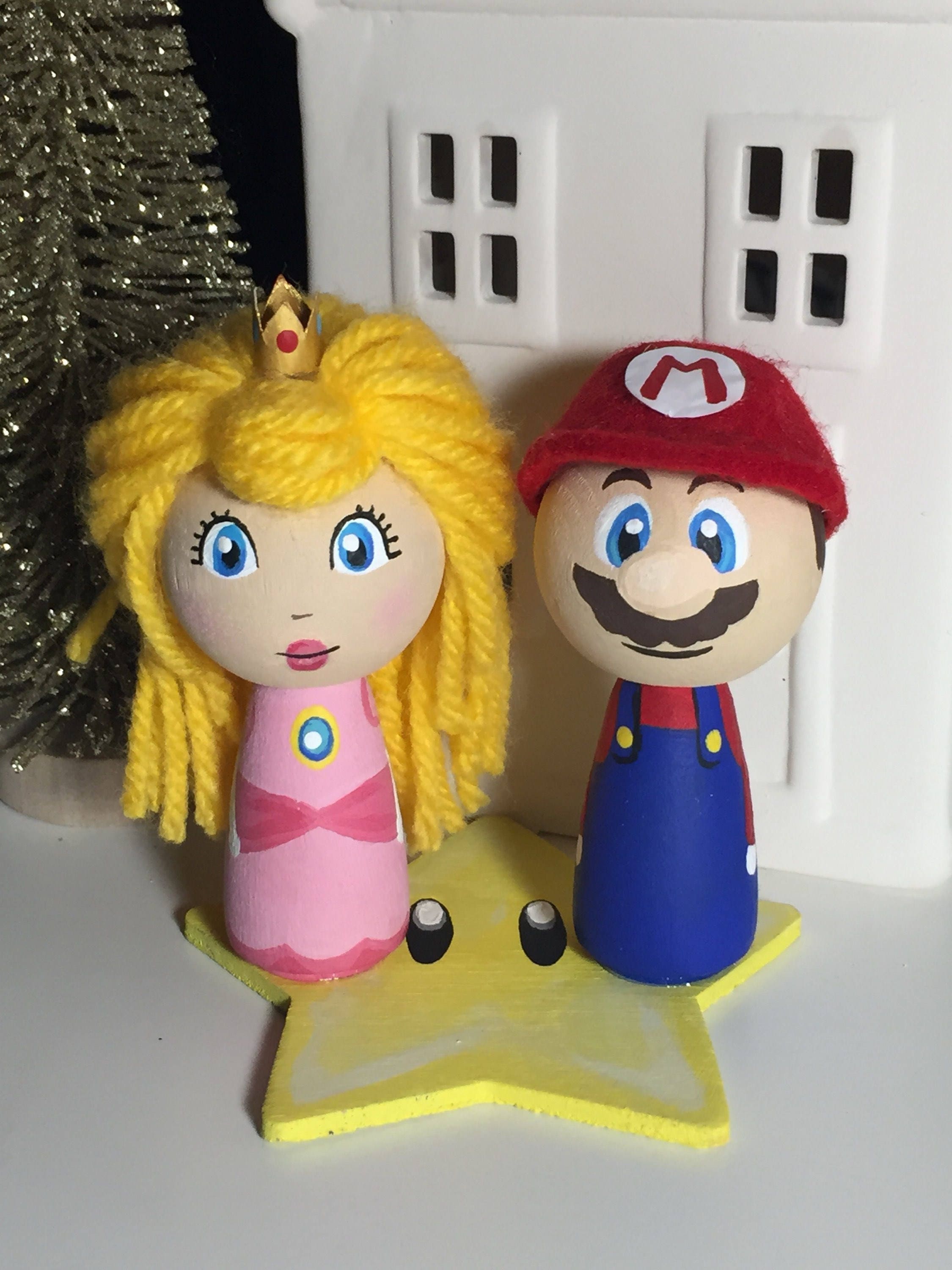 Mario and Princess Peach Cake Topper - Etsy