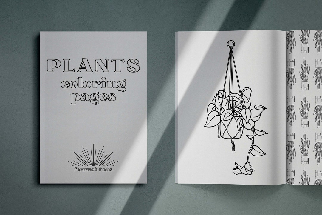 Plants Coloring Pages - Digital Download - Etsy