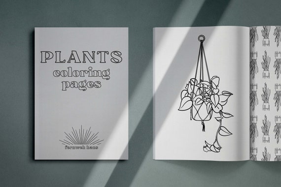 Plants Coloring Pages Digital Download | Etsy