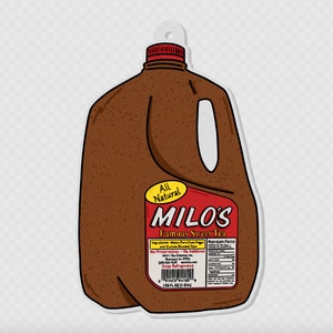 Hand-drawn Gallon of Milo's Sweet Tea Inspired Ornament + Sticker Set ...