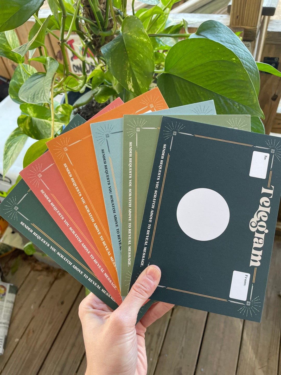 Customizable Telegram Cards - Scratch Off - Etsy