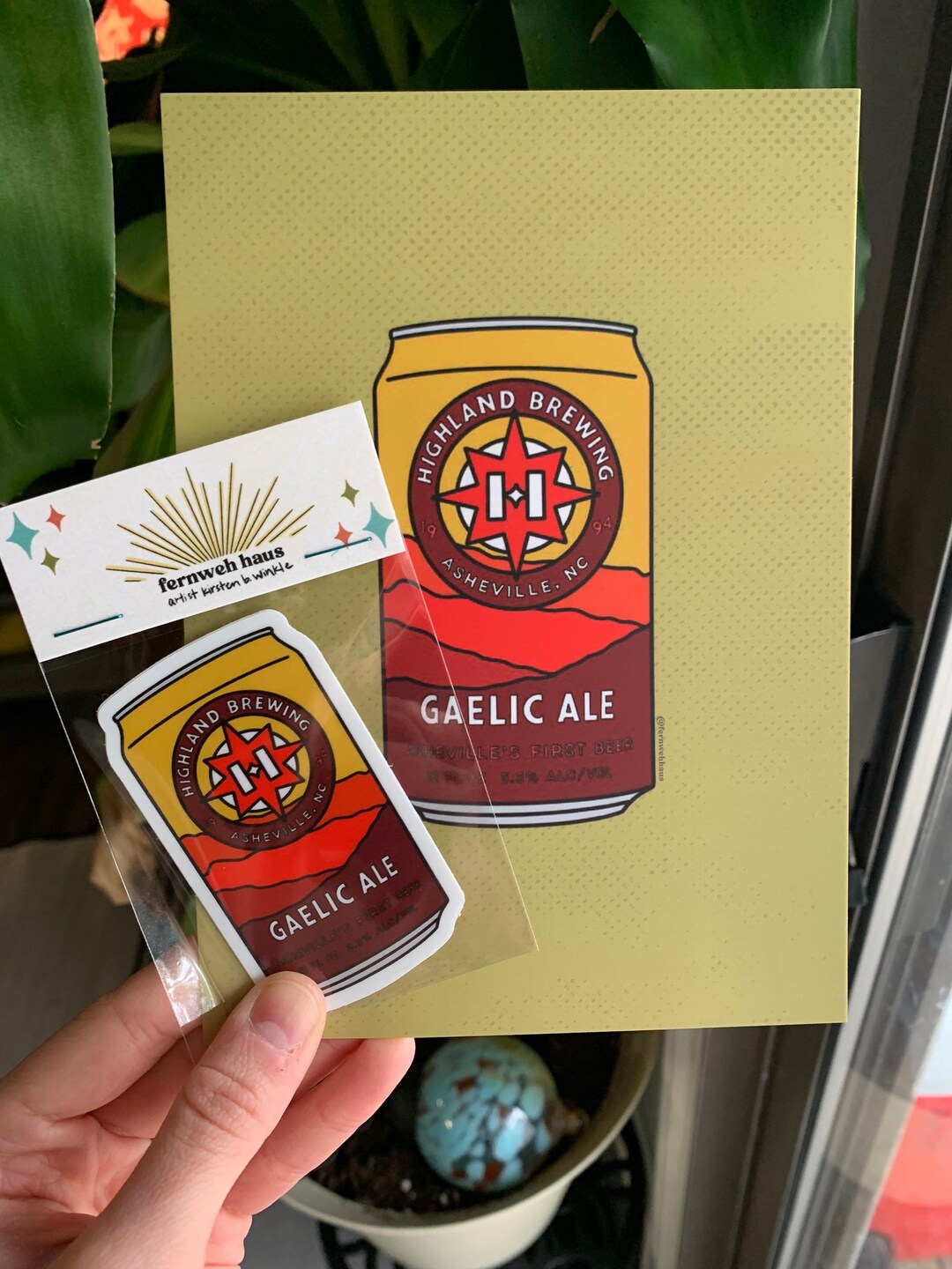 Highland Brewing Gaelic Ale - Sticker, Postcard - Etsy