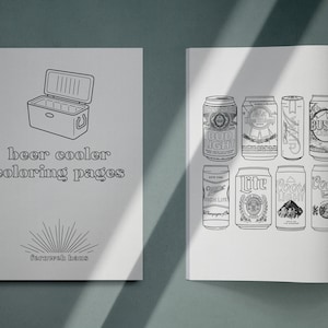 Beer Cooler Coloring Pages Digital Download - Etsy