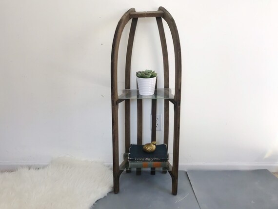 Vintage Rustic Sled Shelving Unit Up-cycled Plant Stand | Etsy