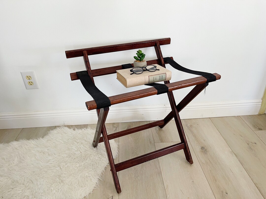 Vintage Folding Luggage Stand Suitcase Holder Guest Room - Etsy